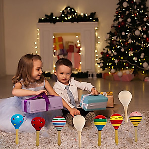 Darovly 6Pcs Fiesta Wooden Maracas(Random Color) + 2Pcs DIY Wood Maracas Unfinished Hand Painted Maracas for Painting Craft Mexican Fiesta Cinco De Mayo Party Carnival or Gifts(7.87Inch/20CM)