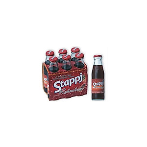 Stappi Rhubarb Bitter Soda 6 x 3.38 fl oz. (100ml) Stappj Rabarbaro Aperitivo Digestivo [Italian Import] Non-Alcoholic Liqueur Aperitif Cocktail Mixer| Sparkling Stappi Aromatic Beverage for Spirits from Italy