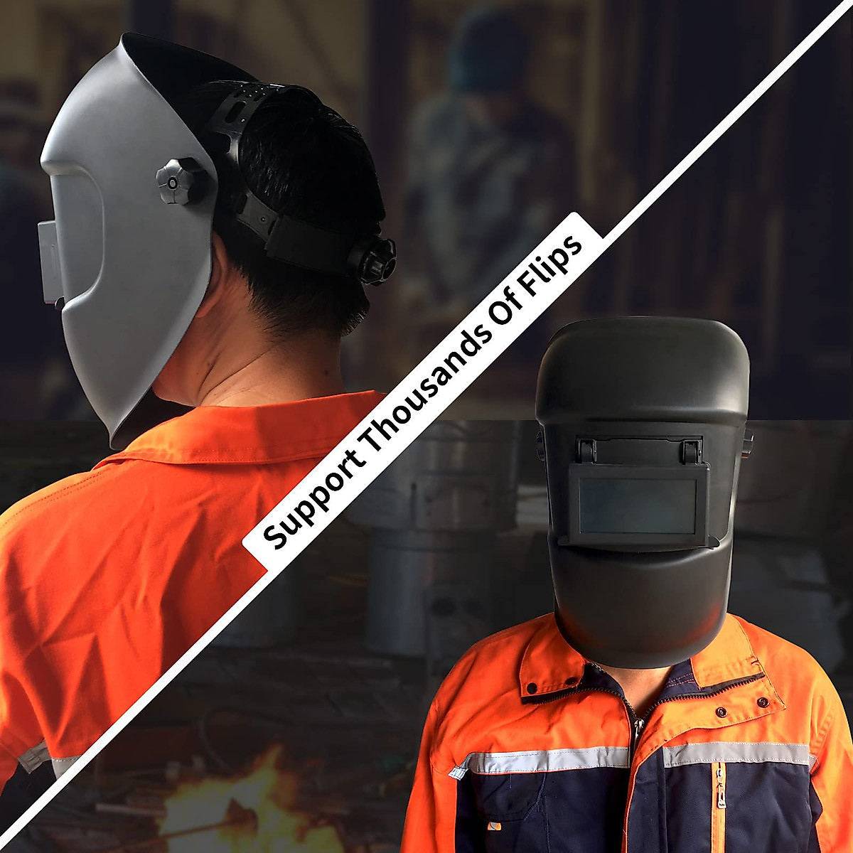 Argon Arc Welding Helmets 3.86"x1.61", Detachable Flip-up Without Delay, Black Glass Lift Front Welding Mask with Adjustable Headgear, Shade 10