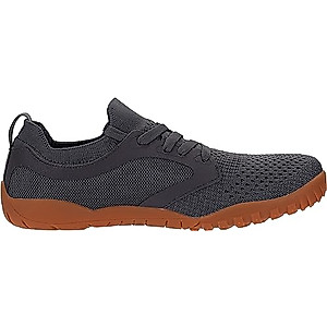 Joomra Womens Minimal Barefoot Road Running Shoes Size 8 Ladies Wide Width Climbing Hiking Trekking Trainer Walking Athletic Gym Workout Footwear Dark Grey 39