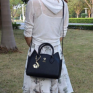 Women Top Handle Bags Cute Cat Ear Shoulder Bags Crossbody Bags(Black)