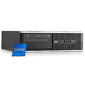 HP Elite 6300 SFF Small Form Factor Business Desktop Computer, Intel Quad-Core i7-3770 up to 3.9Ghz CPU, 16GB RAM, 256GB SSD, DVD, USB 3.0, Windows 10 Professional (Renewed)