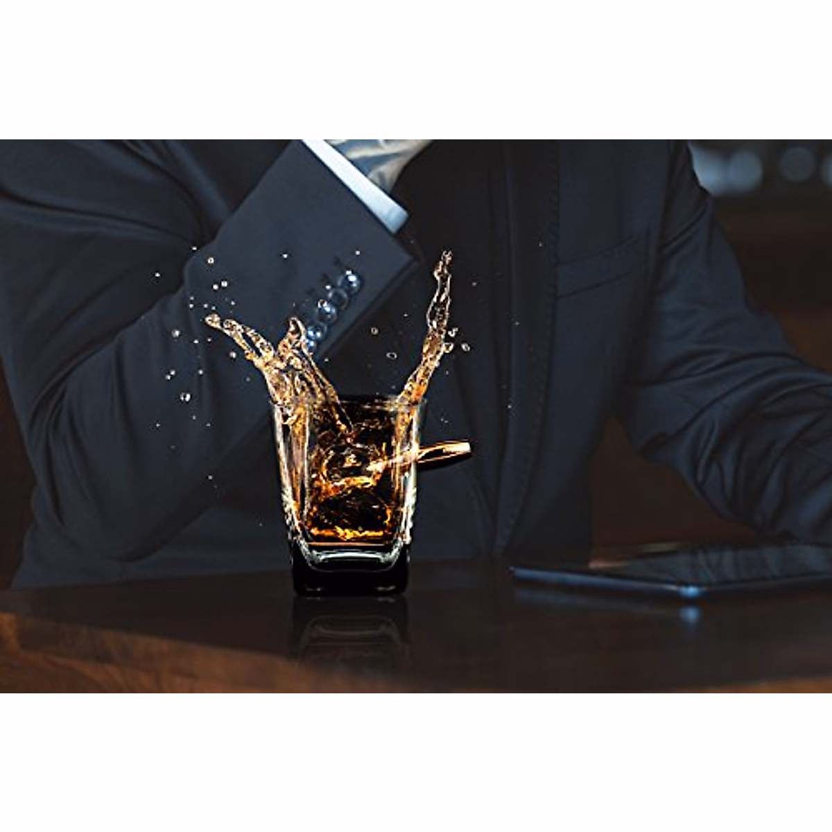 Barbuzzo Last Man Standing - Bullet Whiskey Glass - Durable Hand Blown Glass - Hand Sculpted with a Faux 50 Caliber Bullet - Great Man Gift and Addition to the Man Cave - Holds 10 Ounces