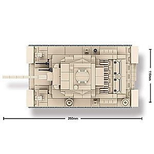 General Jim's Army Toys - World War 2 Tank Building Kit - World War 2 German Army Panzer III Battle Tank - Military Model Brick Building Toy Set Comes with Weapons