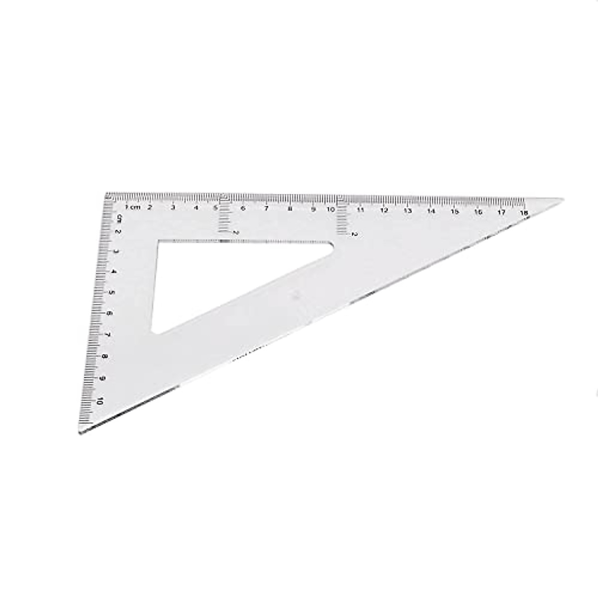 Pack of 2 Transparent Triangle Plastic Ruler Scale Set Square:30/60 ...