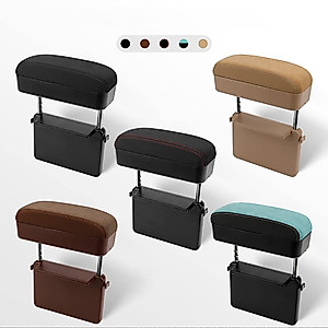 AOWIS Car Console Armrest Box Arm Rest Height Adjustable Comfort Elbow Pad Universal (Black Blue)