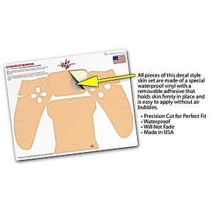 WraptorSkinz Skin Wrap compatible with Sony PS5 DualSense Controller Solids Collection Peach (CONTROLLER NOT INCLUDED)