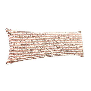 LR Home Wispy Ways Lumbar Throw Pillow, 14" x 36", Dusty Pink/Cream