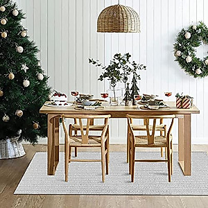 IOHOUZE Boho Kitchen Runner Rug -2'x8' Cotton Woven Indoor Outdoor Carpet Rugs Mats,Light Grey Runners for Hallways, Machine Washable Runner Rug for Kitchen Bedroom Living Room Laundry Entryway