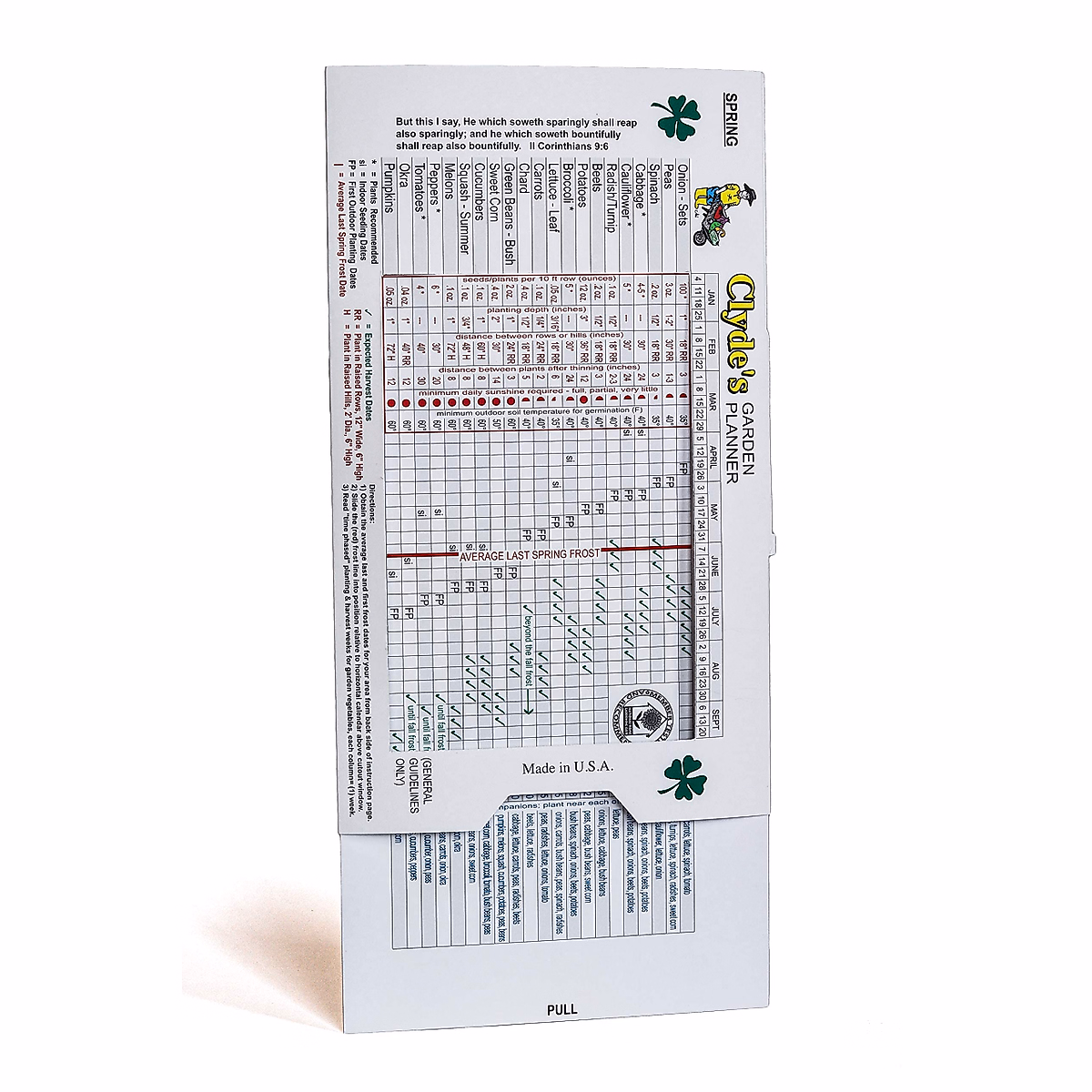 Clyde's Garden Planner - Clyde's Vegetable Planting Slide Chart