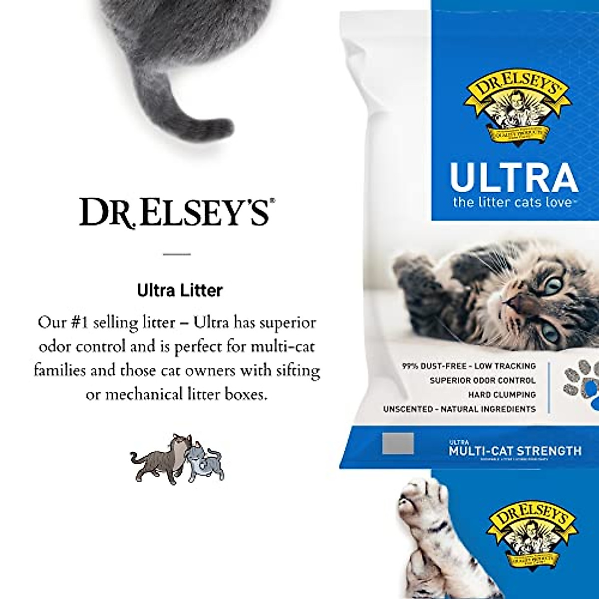 Dr. Elsey's Precious Cat Ultra Cat Litter, 18 pound bag