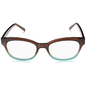 Kate Spade New York Women's Amilia Rectangular Reading Glasses, Brown & Blue Fade, 50 mm + 2