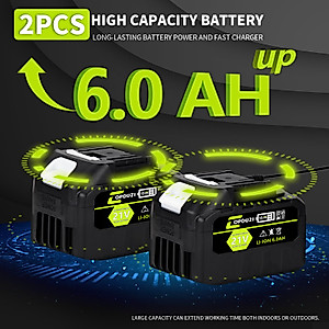 Cordless Angle Grinder Set, 2x 6.0 AH Batteries,21V Power Angle Grinder Tools,10000 RPM Brushless Electric Grinder with 10-5" Cutting Wheel, Flap Wheel, Wool Carving Wheel for Cutting & Grinding