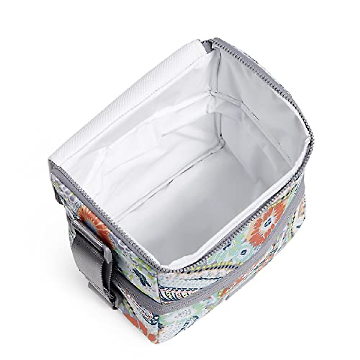 Vera Bradley Women's Recycled Lighten Up Reactive Expandable Lunch Cooler Lunch Bag, Citrus Paisley, One Size