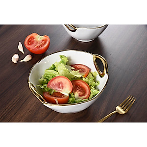 Pampa Bay Medium Bowl with Golden Handles