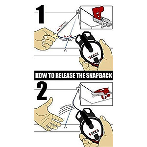 CE TOOLS Snapback® Chalkline with Releasable Tip & Mean Green® EXTREME VISIBILITY Marking Chalk - Made in USA