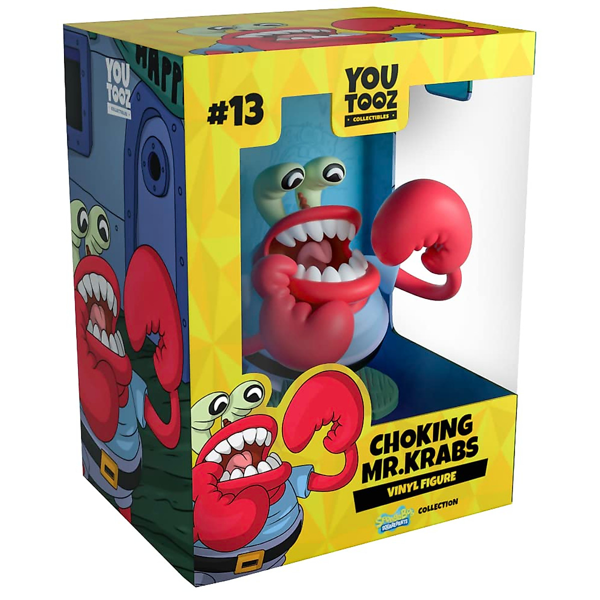 Youtooz Choking Mr Krabs Vinyl Figure, 3.6" Youtooz Spongebob Collectible Official Mr. Krabs Figurine from Spongebob Squarepants - Youtooz Spongebob Squarepants Collection