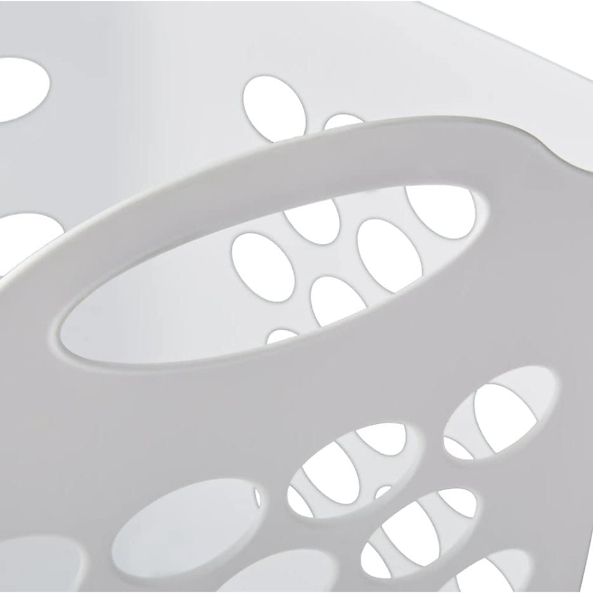 SEDLAV Plastic Laundry Basket, White, Flexible Hamper, Ideal for Laundry Room, Organizer, Storage, Closet, Dorm, Easy-to-Carry Handles, Easy Lift Comfort