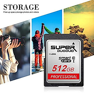 512GB SD Card Class 10 Memory Card High Speed SecureDigital for Camera Computer Game Console