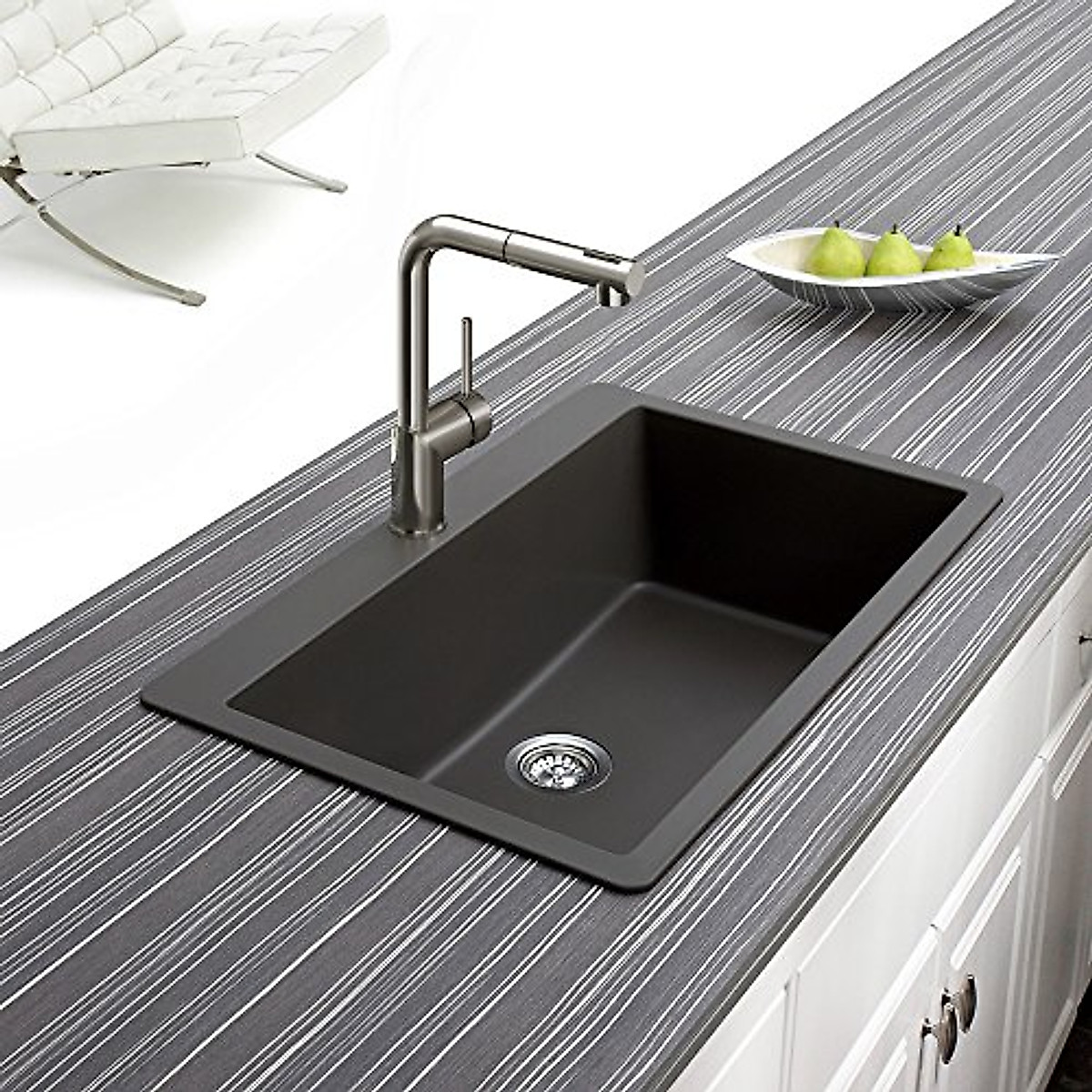 Houzer VITPO-664-PC Vitale Pull Out Kitchen Faucet, Polished Chrome