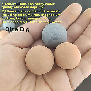 MEIMEI Tourmaline Balls for Betta Fish Tank Accessories.Shrimp Mineral Freshwater Aquarium Tank.Mineral Supplement Substrate.Decorate Fish Bowl Balls,Snail,Betta Fish Goldfish Food,Live Shrimp Food.