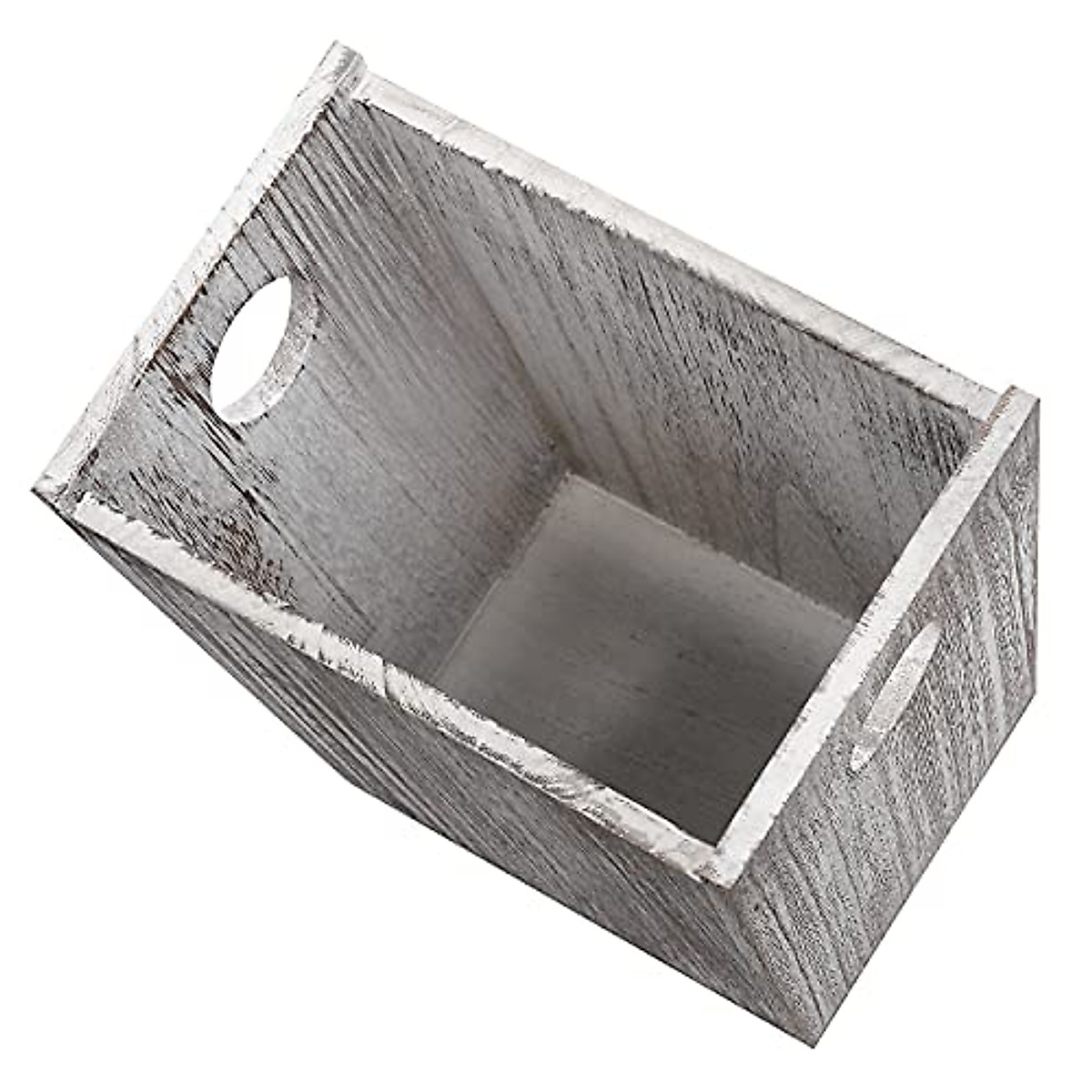 LIANTRAL Trash Can Wastebasket, 2-Gallon Waste Basket Wooden Small Rustic Trash Can Garbage Container Bin for Bathroom, Bedroom, Kitchen, Office