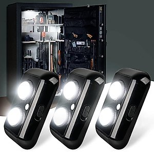 Xprite LED Safe Lighting Kit, 6PCS 12 Inch Linkable Light Bars + Motion Sensor Activated + 39" Extension Cables Wire, for Under Cabinet Gun Safe Locker Closet Counter Showcase, 5000K Daylight
