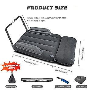 HATAK Toddler Airplane Bed, Multifunction Travel Toddler Plane Bed, Inflatable Bed for Airplane Kids, Suitable for Airplane, Car, High-Speed Rail, Necessary Airplane Bed for Toddler for Travel (Grey)