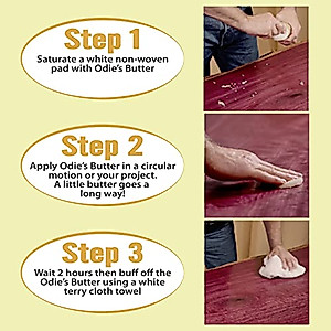 Odie's Wood Butter in a 9 Ounce Glass Jar for Finishing Top Coats and Added Layer of Surface Protection