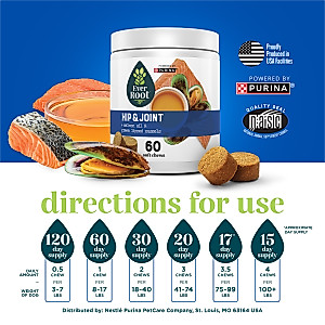 EverRoot by Purina Hip and Joint Dog Supplements Soft Chews - 10.6 oz. Canister