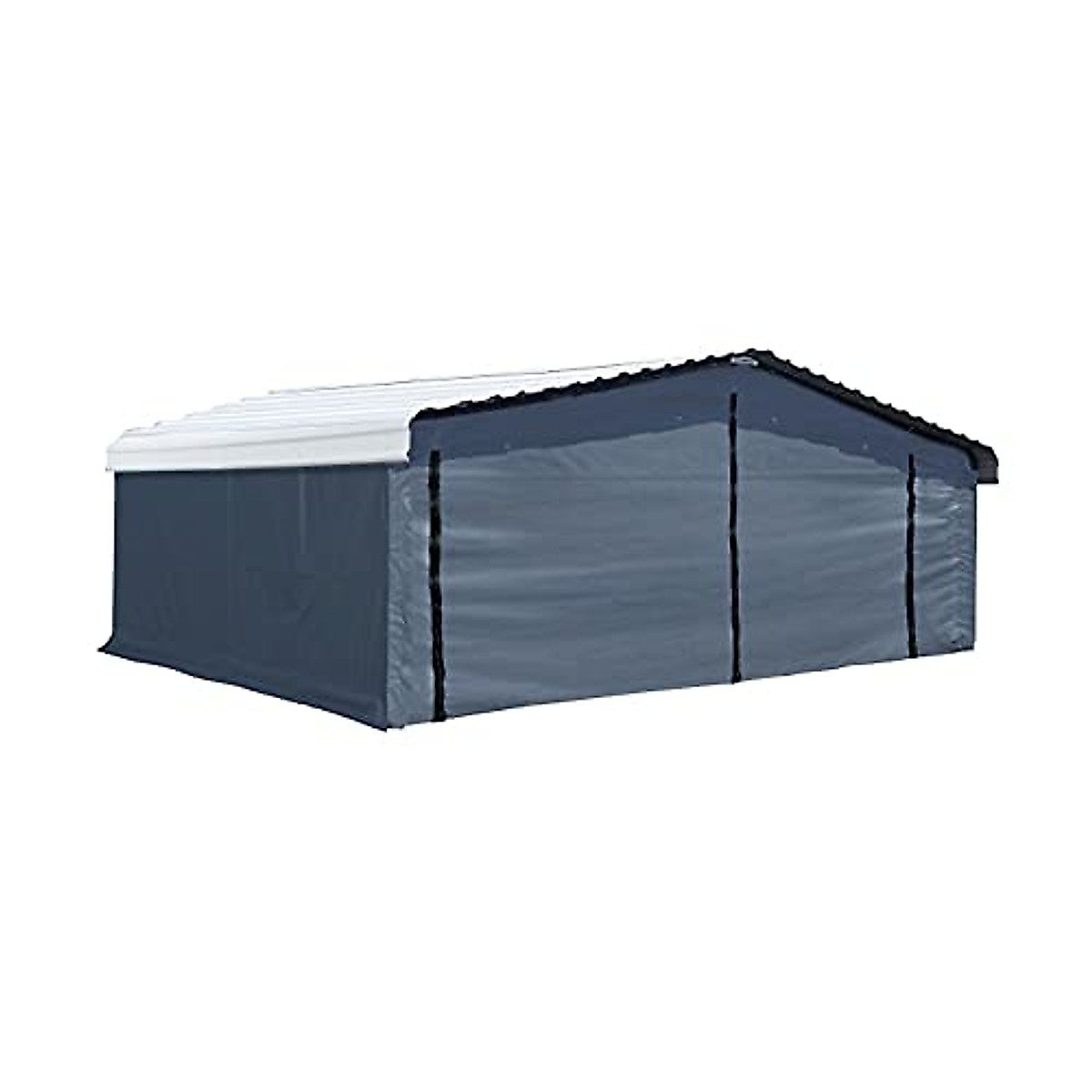 Arrow Carports Enclosure Kit for Galvanized Steel Carport, Fabric Carport Wall Panels, 20' x 20' x 7'
