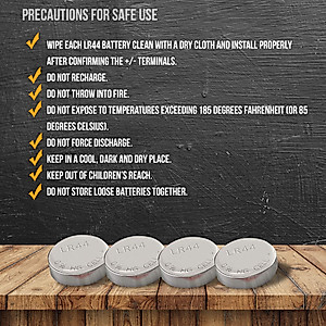 AmVolt- Pack of 15 LR44 Batteries AG13 SR44 357 303 Premium Alkaline Non Rechargeable Button Battery, 1.5 Volt Small Batteries for Watches Clocks & Electronic Devices