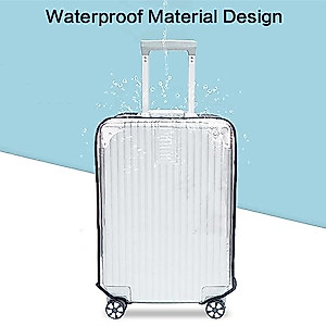 MOTTDAM Clear PVC Suitcase Cover Luggage Protector, 24 Inch Clear Luggage Cover Waterproof, Designed for Wheeled Hardshell Suitcases (24 Inch)