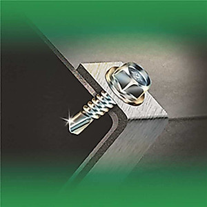 Teks 21316 Screw, 8 Thread, 1 in L, Coarse Thread, Hex Drive, Self-Drilling, Self-Tapping Point, Steel, Zinc, 170 PK - pack of 170