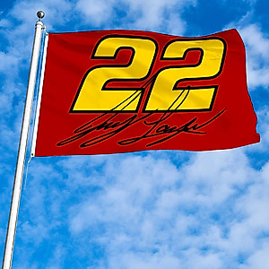 Bayyon Checkered Flag Joey Logano #22 Flag Banner 3x5Feet for Car Fans with Brass Grommets
