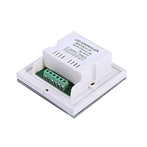 Single Color Touch Panel Dimmer Wall Switch Controller LED Light Strip, Input-DC 12V-24V, Output-DC 12V-24V(White)