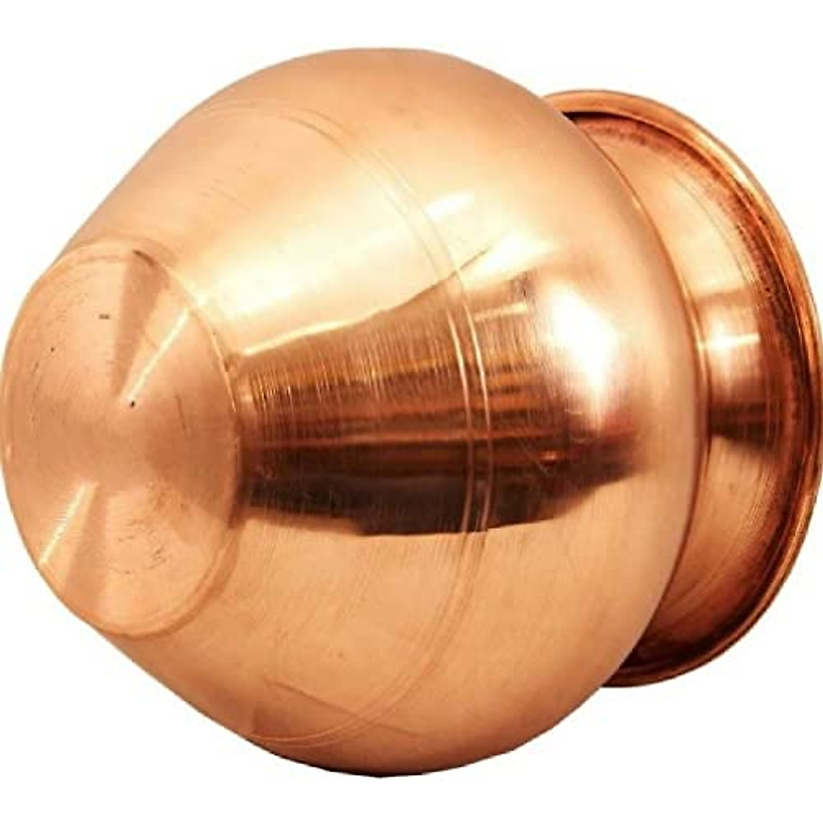 Copper Kalash Lota Pot, Puja Wedding Purpose Temple, Home and Perfect for gift.Capacity 500 ML,100% Pure Copper Vessel Lota Kalash, (Size in inches 4 x 4.2 x 4)1 Pc
