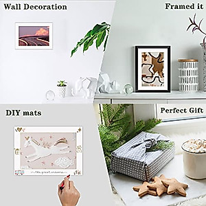 ZBEIVAN 5x7 White Picture Mats for 4x6 Pictures 25 Packs, Acid-Free White Core Bevel Cut Frame Mattes for Photos, Prints, Drawings, or Artworks