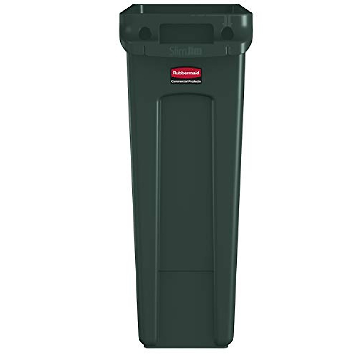 Rubbermaid Commercial Products Slim Jim Trash/Garbage Can with Venting Channels, 23-Gallon, Green, for Kitchen/Office/Workspace, Pack of 4