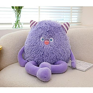 Arkdorz Cute Monster Plush Toy,12.6''Soft Monster Stuffed Animal Plush Pillow,Birthday Halloween Christmas Plush Gifts for Kids Boys Girls (Purple)