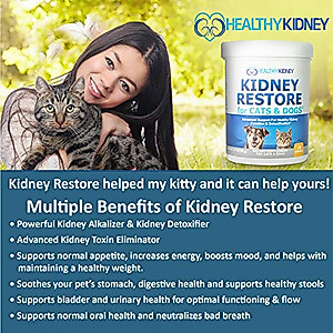 Cat and Dog Kidney Support, Natural Renal Supplements to Support Pets, Feline, Canine Healthy Kidney Function and Urinary Track. Essential for Pet Health, Pet Alive, Easy to Add to Cats and Dogs Food