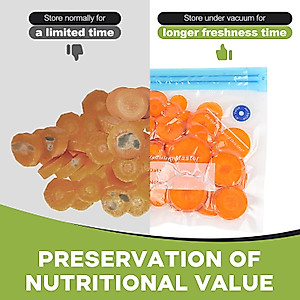 VMstr 60 PCS Food Vacuum Zipper Bags, Sous Vide Bags for Cooking(10.24 * 11.02in), Use with Food Handheld Vacuum Sealers