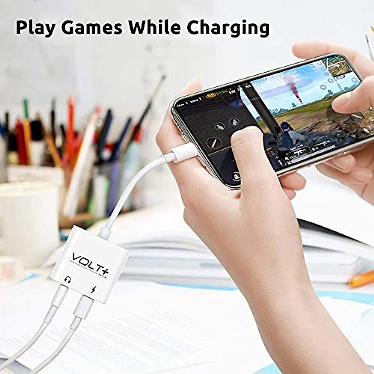 Volt Plus Tech USB C to 3.5mm Headphone Jack Audio Aux & C-Type Fast Charging Adapter Compatible with Your Samsung SM-G988and Many More Devices with C-Port
