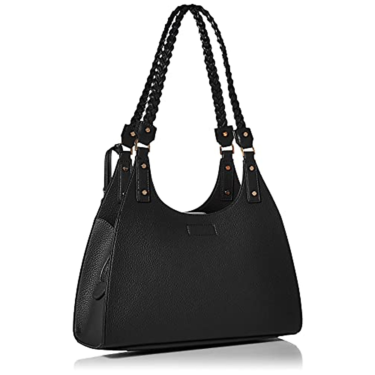 Calvin Klein Shelly Novelty Satchel, Black/Gold