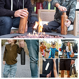 BrüMate ReHydration - 100% Leakproof 25oz Insulated Water Bottle with Straw - Stainless Steel Water Canteen (Dark Aura)