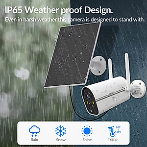 ESCANU Wireless Outdoor Solar Security Camera for Home Security, AI Motion,WiFi Wireless Rechargeable Camera, with Colorful Night Vision, 2-Way Audio, Spotlight,IP65 Waterproof, Cloud/Sd Card Storage