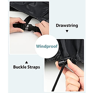 SHINESTAR Generator Cover for 5500-13000 Watt Portable Generators, for Westinghouse, Champion, DuroMax, Generac and More, Heavy Duty Waterproof 600D Polyester, 32 x 24 x 24 Inch, Black