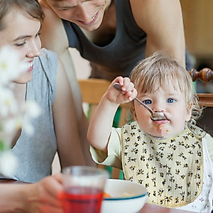 Baby Bibs for Girls, Organic Muslin Baby Drool Dibs, Soft & Lightweight Lap-shoulder Bibs for Teething Feeding with Waterproof Backing, 6 Pack