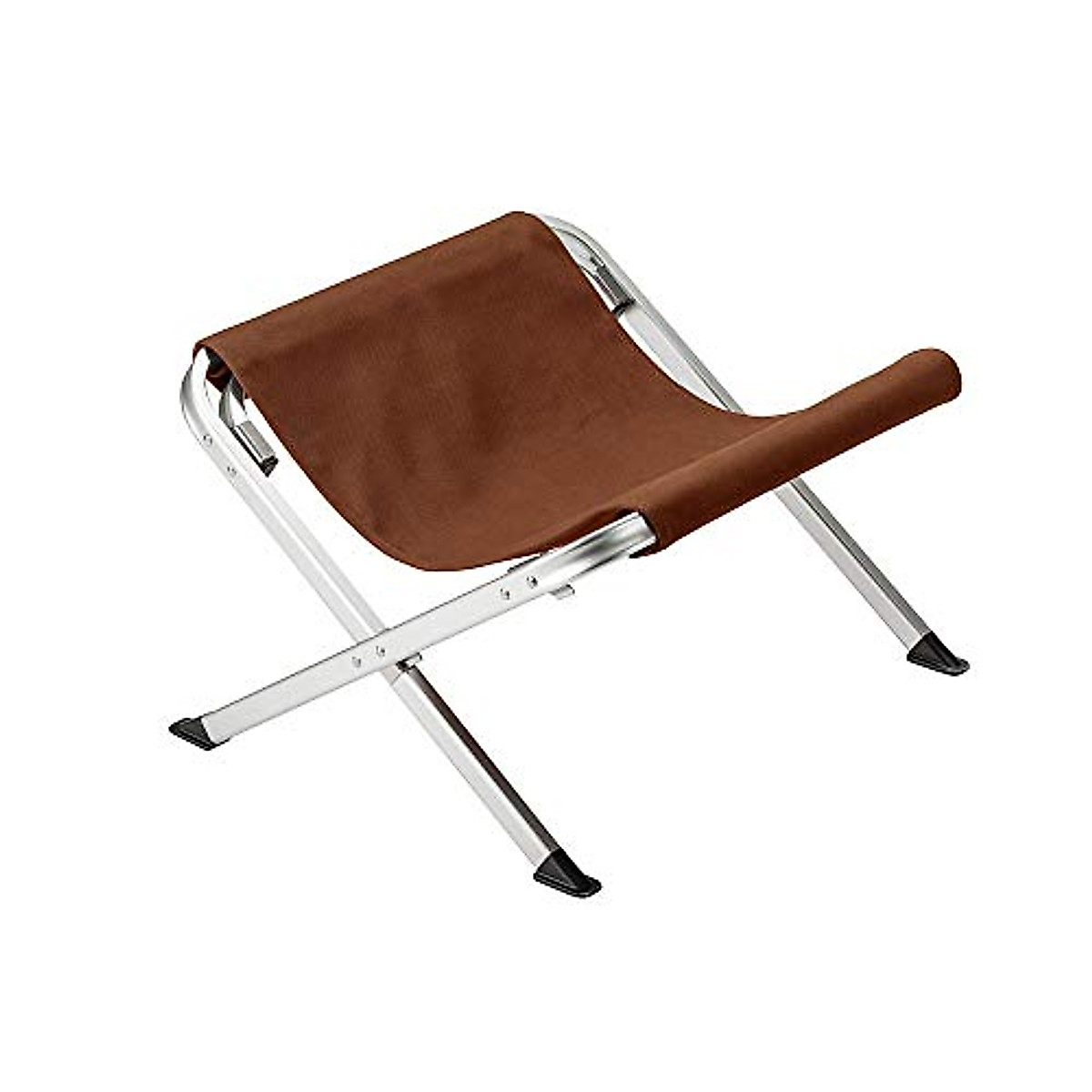 Snow Peak Fireside Ottoman - Fire-Resistant Fabric and Collapsible - Brown, L 19.5" 20" H 12.5"