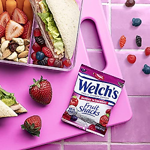 Welch's Fruit Snacks, Berries 'n Cherries, Perfect for School Lunches, Gluten Free, Bulk Pack, Individual Single Serve Bags, 0.8 oz (Pack of 40)